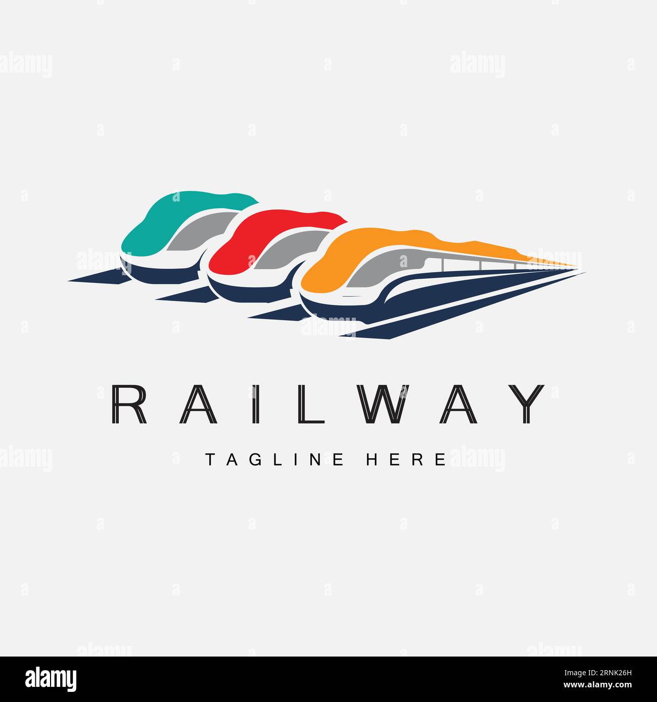 Train Logo Design. Fast Train Track Vector, Fast Transport Vehicle ...