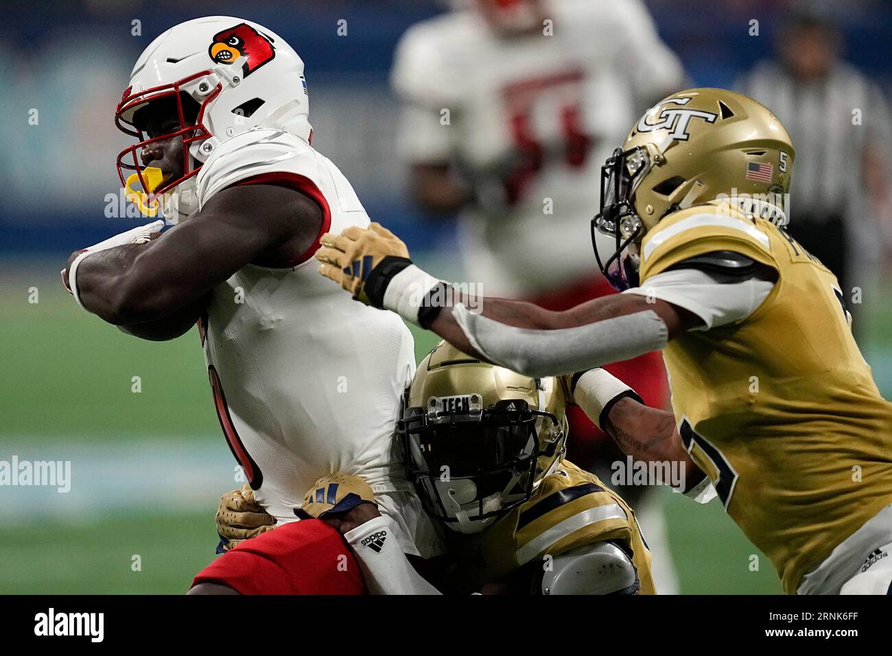 Louisville wide receiver Jamari Thrash (1) runs against Georgia Tech ...