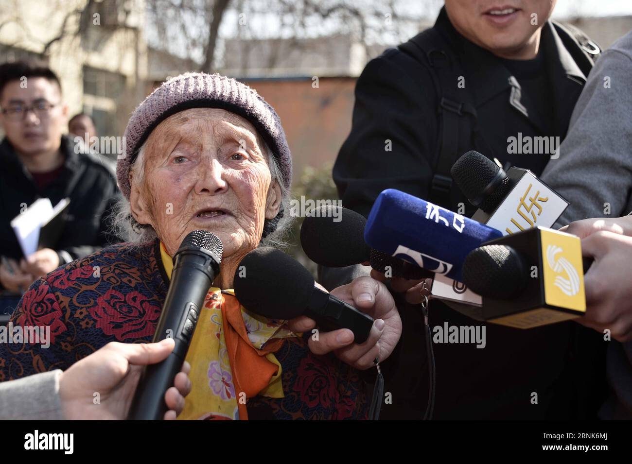 ZIBO, March 8, 2017 -- Nina, a 91-year-old woman of Russian origin ...
