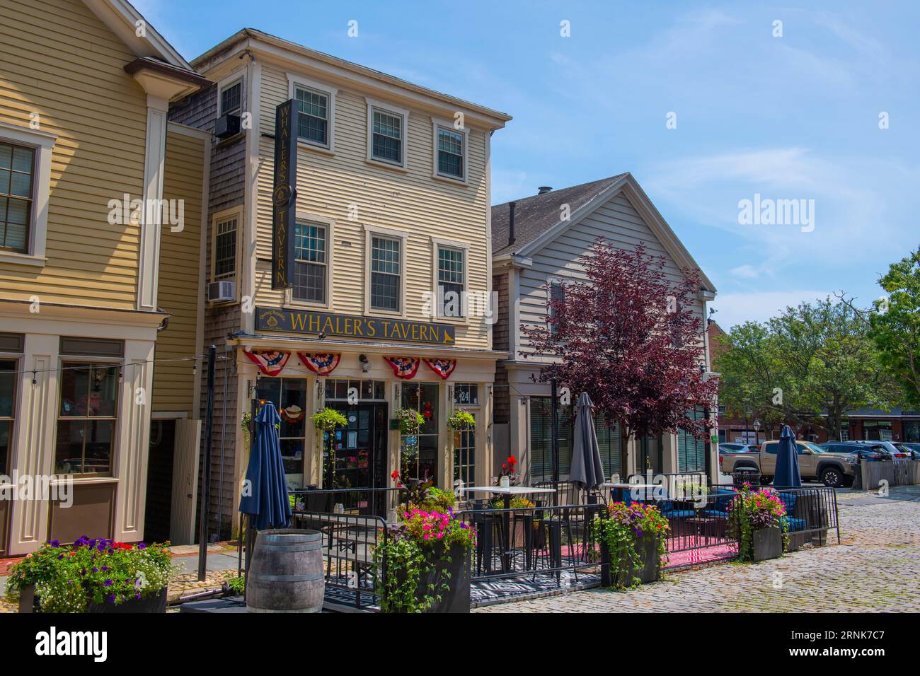 Historic commercial buildings on Water Street in New Bedford Whaling ...