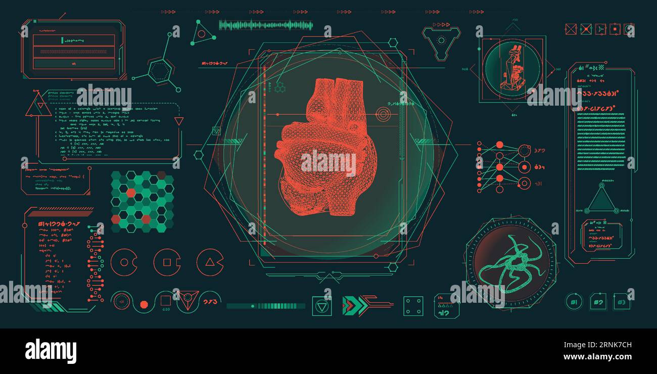 Vector data elements for sci-fi interface infographics Stock Vector ...