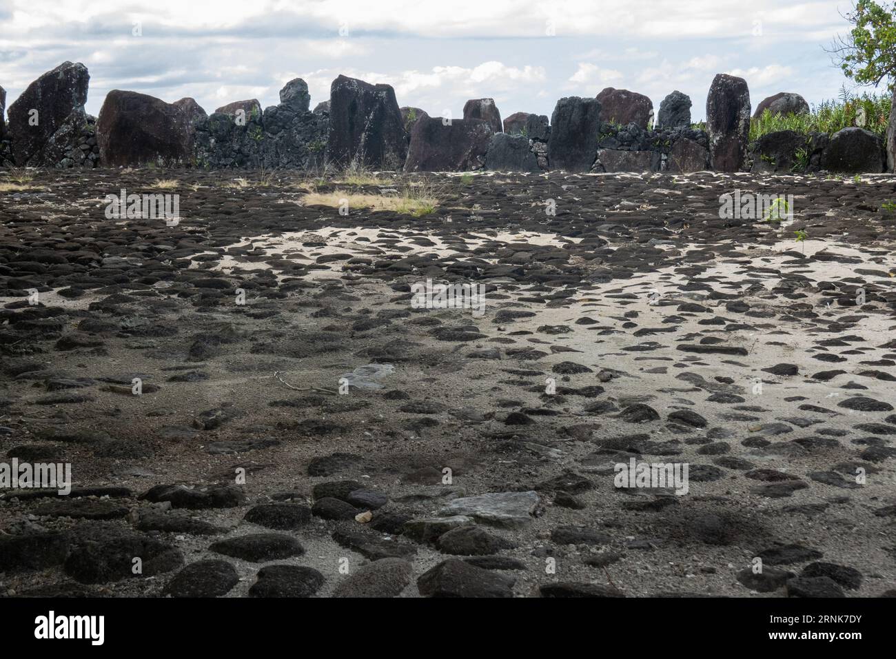 Raiatea, French Polynesia. 31st Aug, 2023. Taputapuatea marae complex ...