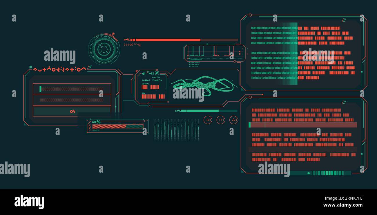 Scientific research data processing interface Stock Vector Image & Art ...