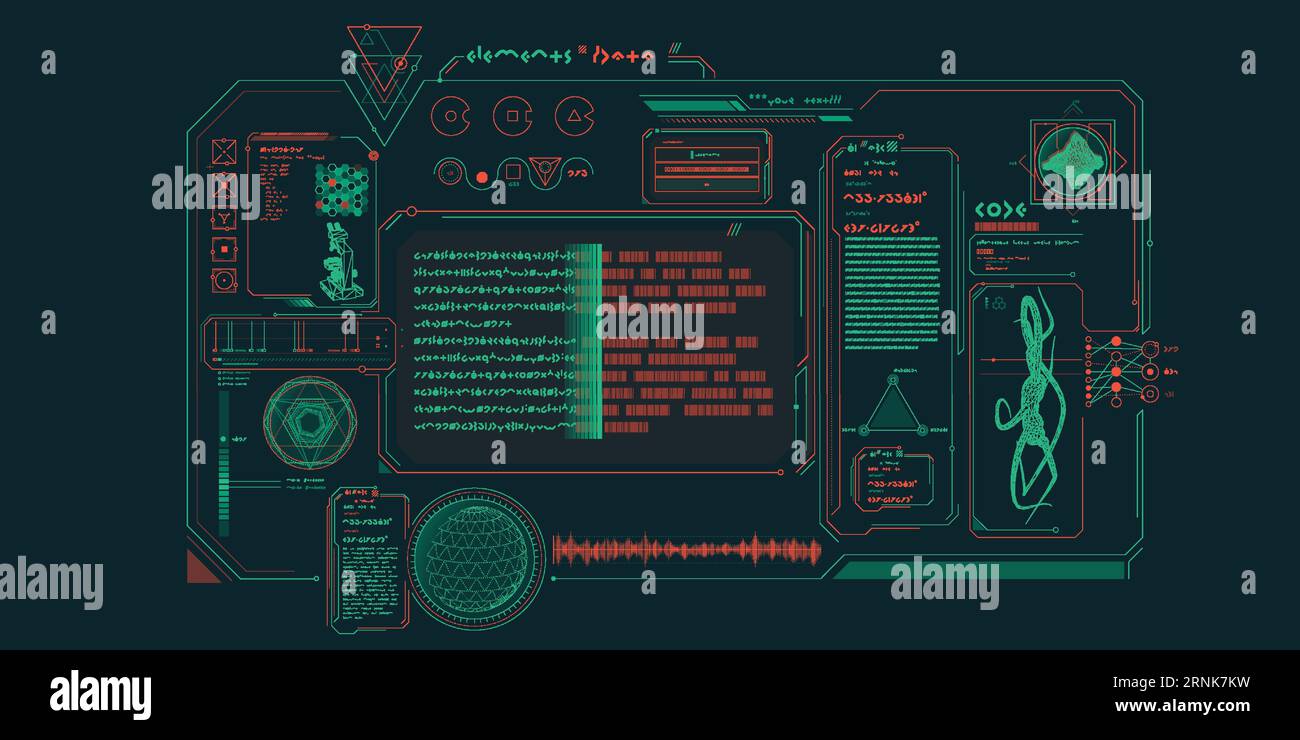 Hud processing Stock Vector Images - Alamy