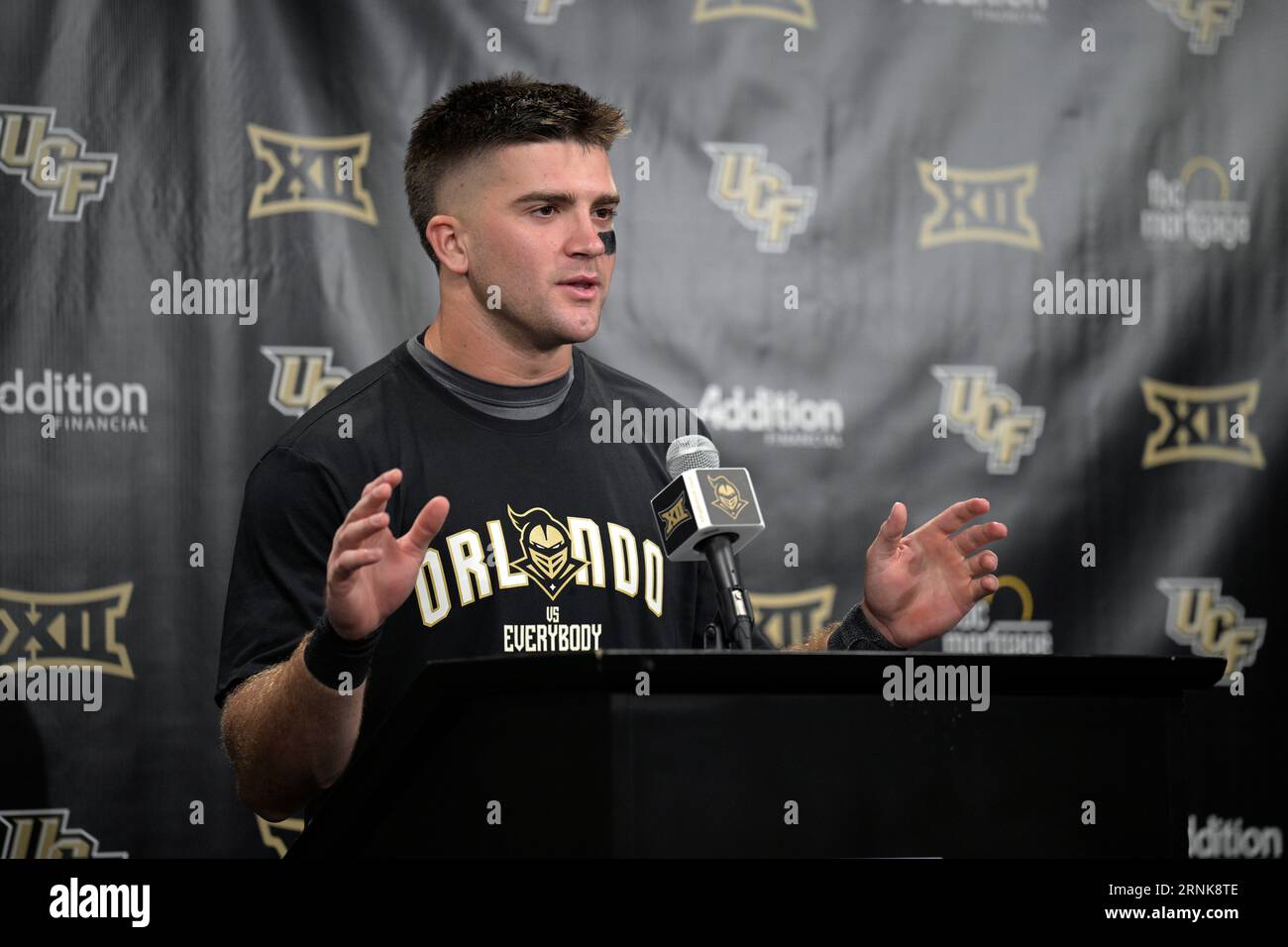 Central Florida quarterback John Rhys Plumlee answers questions from ...