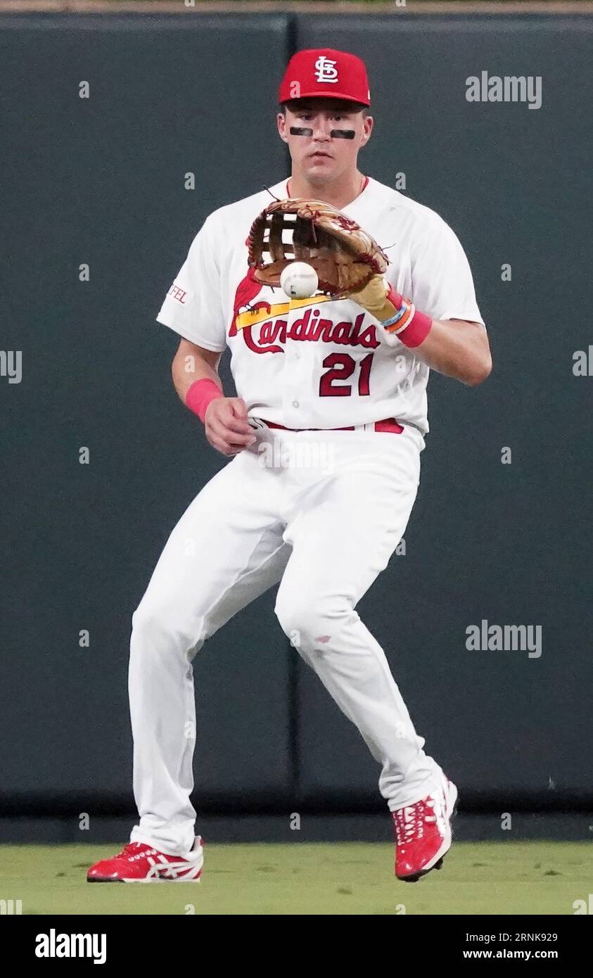 St. Louis, USA. 01st Sep, 2023. St. Louis Cardinals center fielder Lars ...