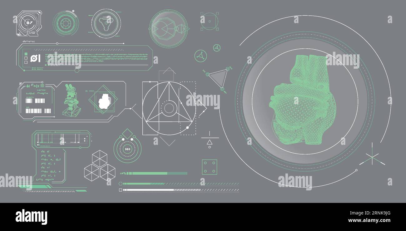 Vector data elements for sci-fi interface infographics Stock Vector ...