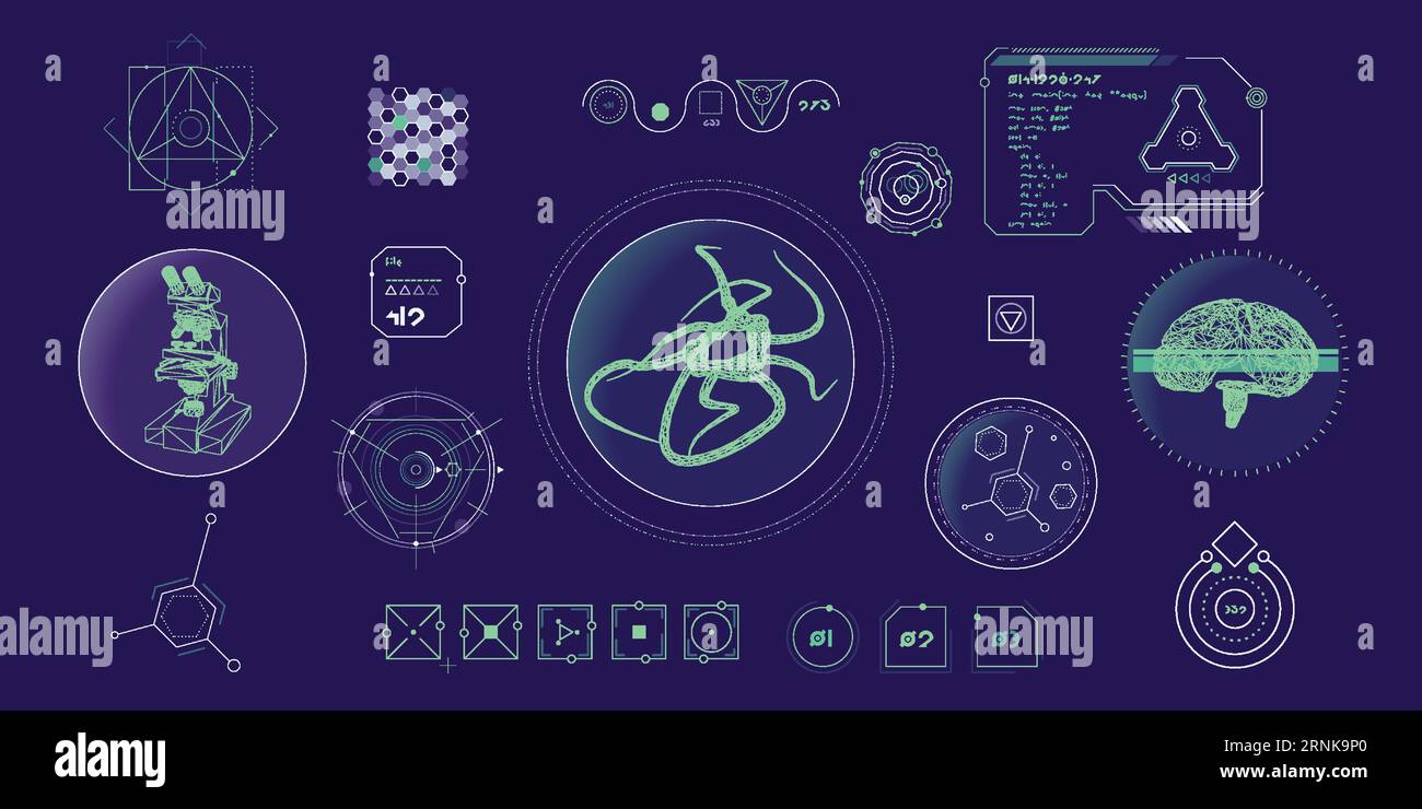 Vector data elements for sci-fi interface infographics Stock Vector ...