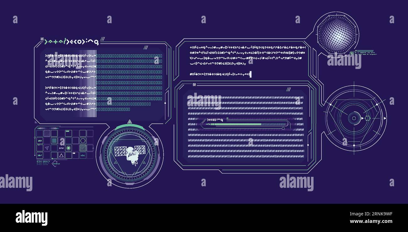 Design elements for infographic of sci-fi communication Stock Vector ...