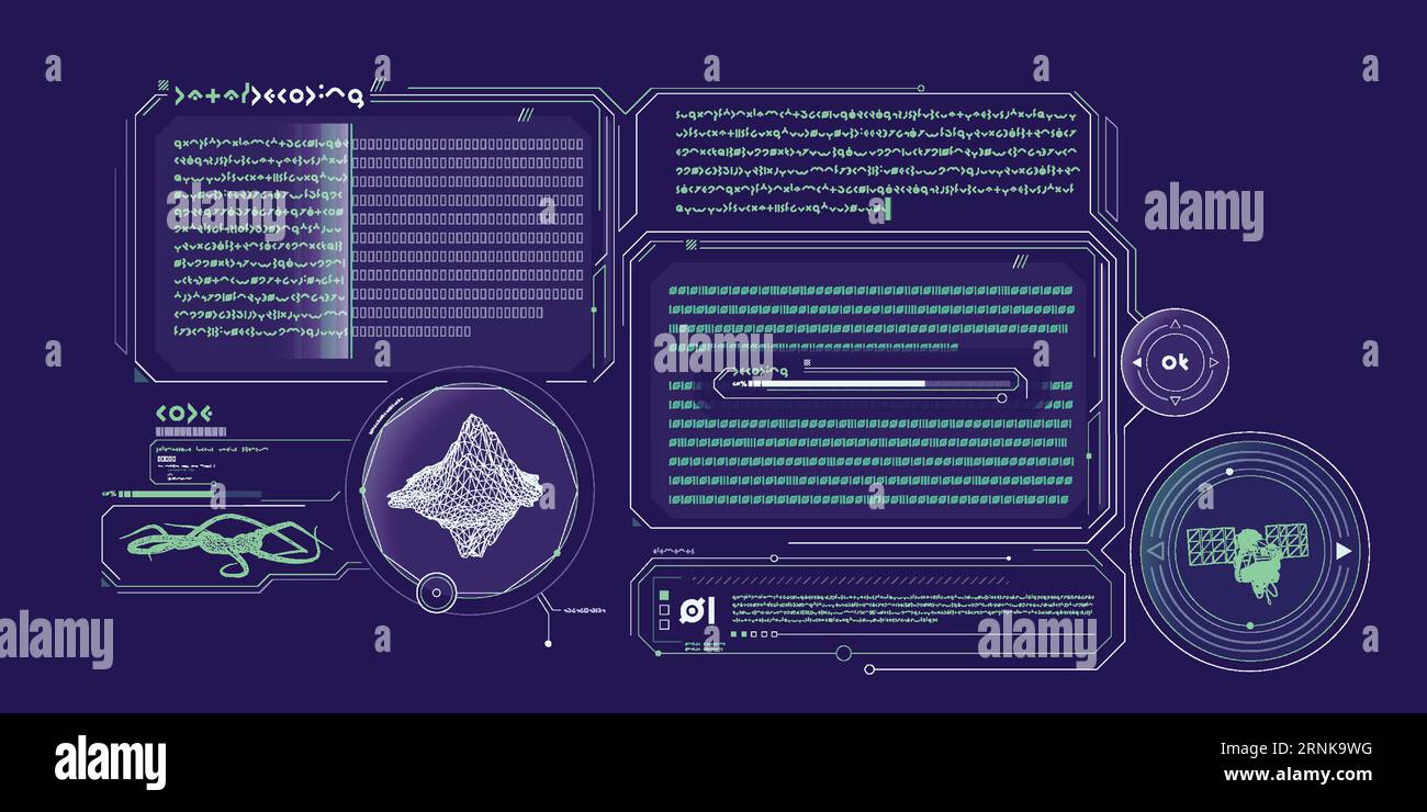 Scientific research data processing interface Stock Vector Image & Art ...