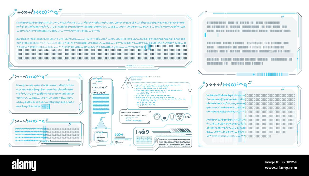 Vector data elements for sci-fi interface infographics Stock Vector ...
