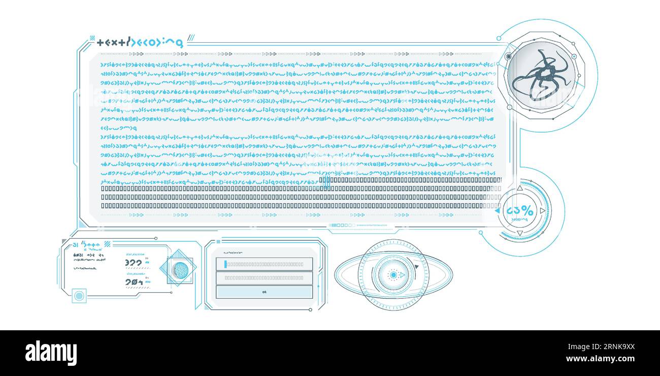 Scientific research data processing interface Stock Vector Image & Art ...