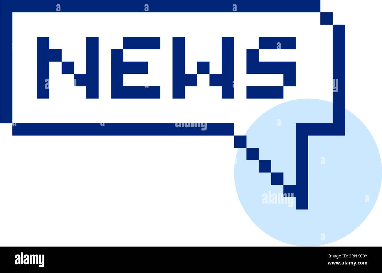 News pixelated speech bubble. Retro computer interface imitation. Pixel ...
