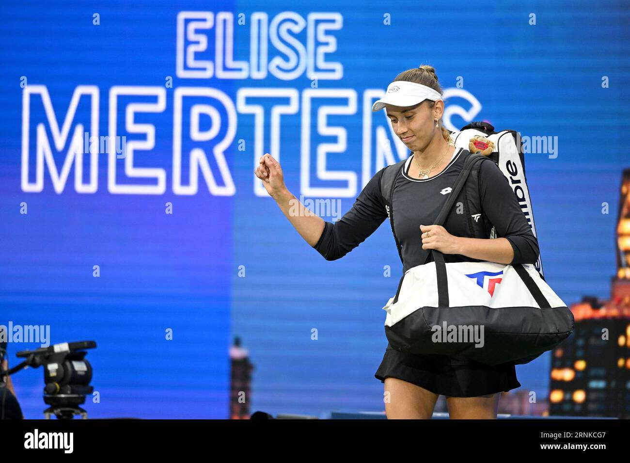 New York, USA. 01st Sep, 2023. Elise Mertens of Belgium enters the ...