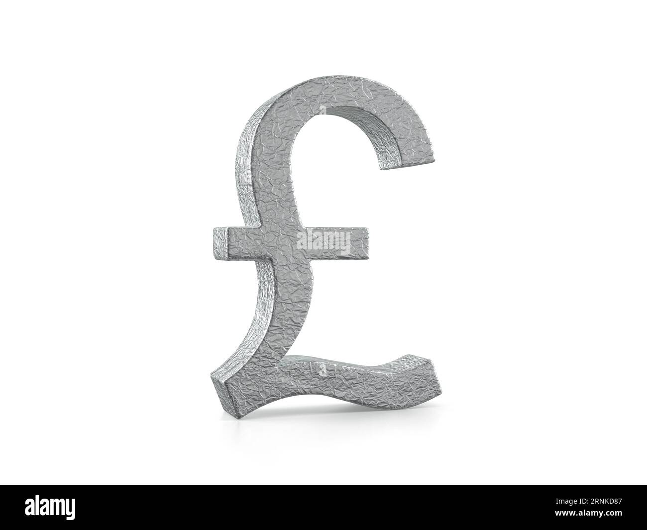 Foil pound symbol on a white background. 3d illustration Stock Photo ...