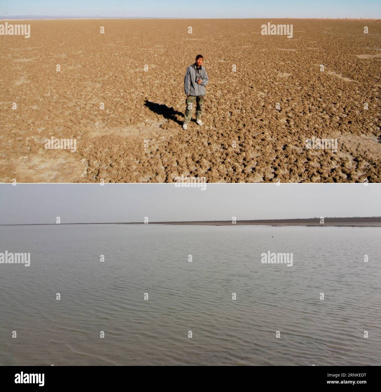(170327) -- DUNHUANG, March 27, 2017 -- Combo photo taken on Nov. 1 ...