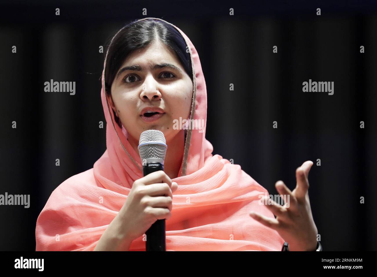 (170410) -- UNITED NATIONS, April 10, 2017 -- Malala Yousafzai delivers ...
