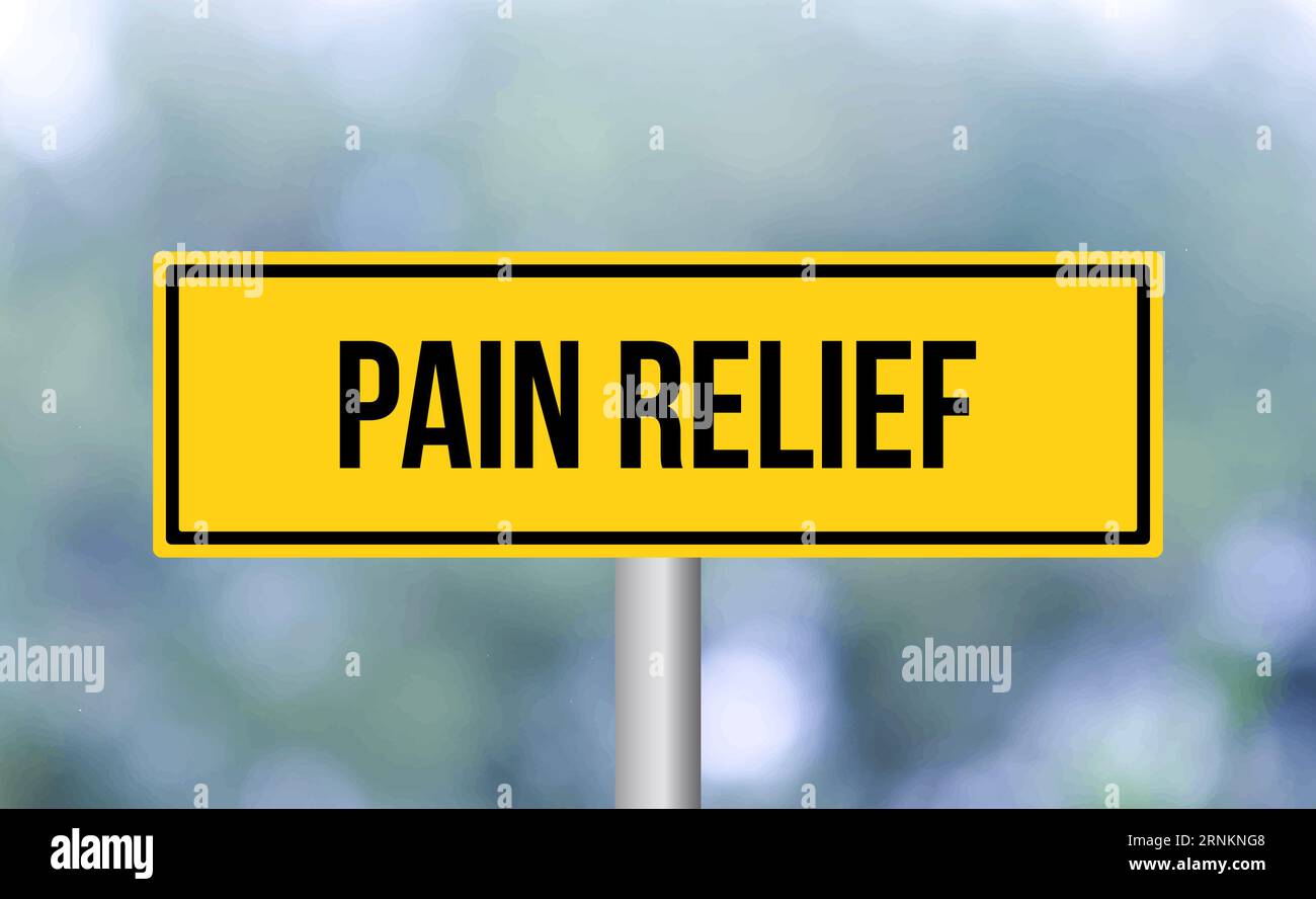 Pain relief road sign hi-res stock photography and images - Alamy