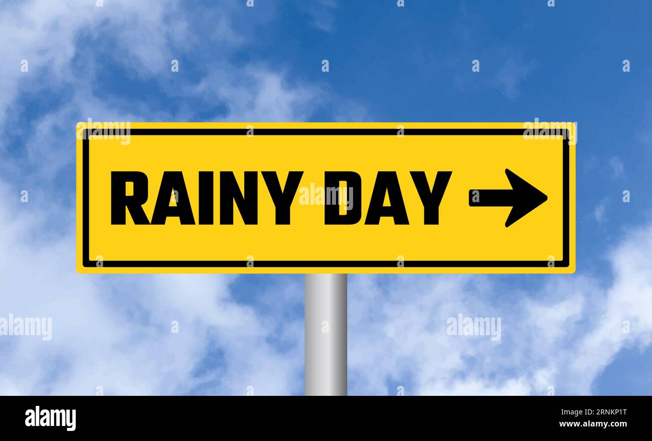 Rainy day road sign hi-res stock photography and images - Alamy