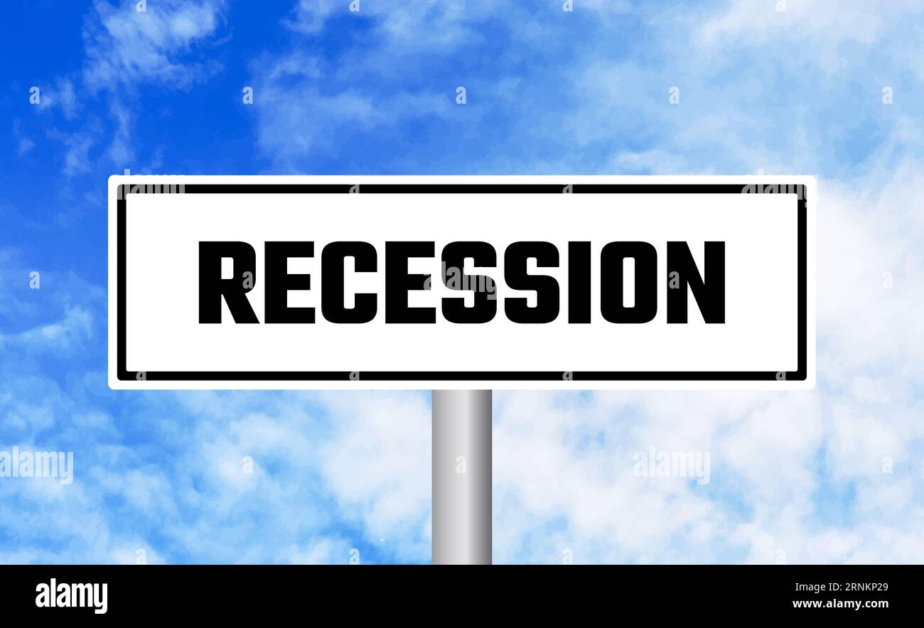 Recession road sign hi-res stock photography and images - Alamy