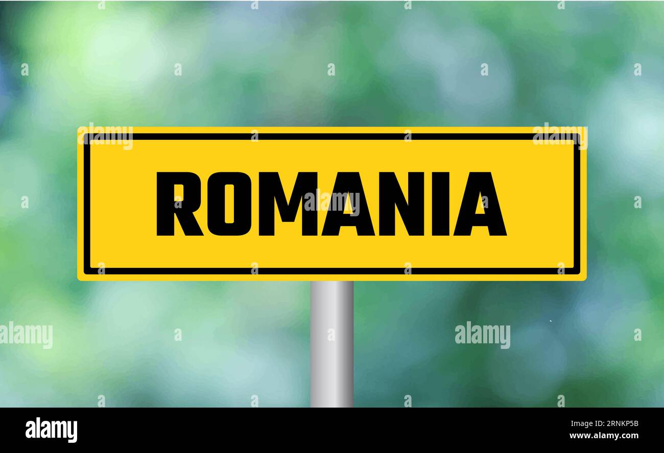 Romania road sign hi-res stock photography and images - Alamy