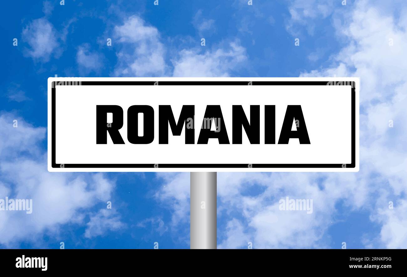 Romania road sign hi-res stock photography and images - Alamy