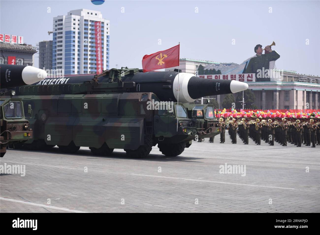 (170415) -- PYONGYANG, April 15, 2017 -- Missile force of Korean People ...