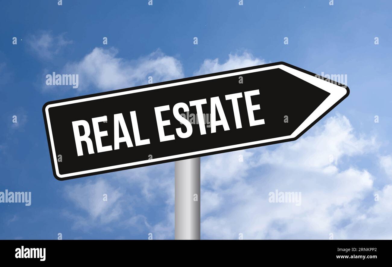 Real estate road sign hi-res stock photography and images - Alamy