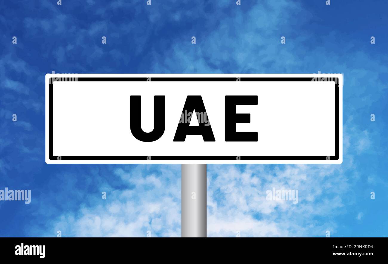 Uae road sign hi-res stock photography and images - Alamy