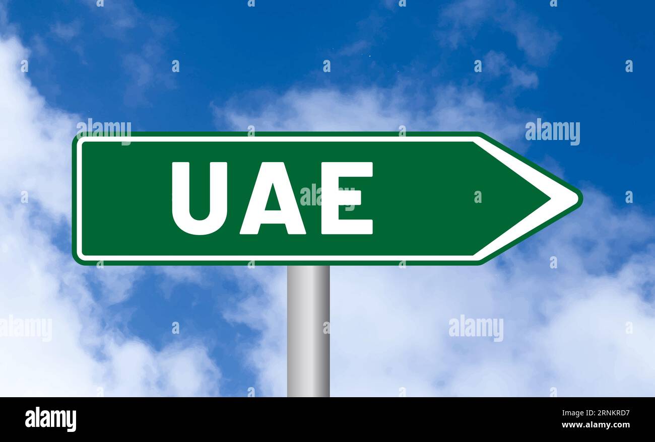 Uae road sign hi-res stock photography and images - Alamy