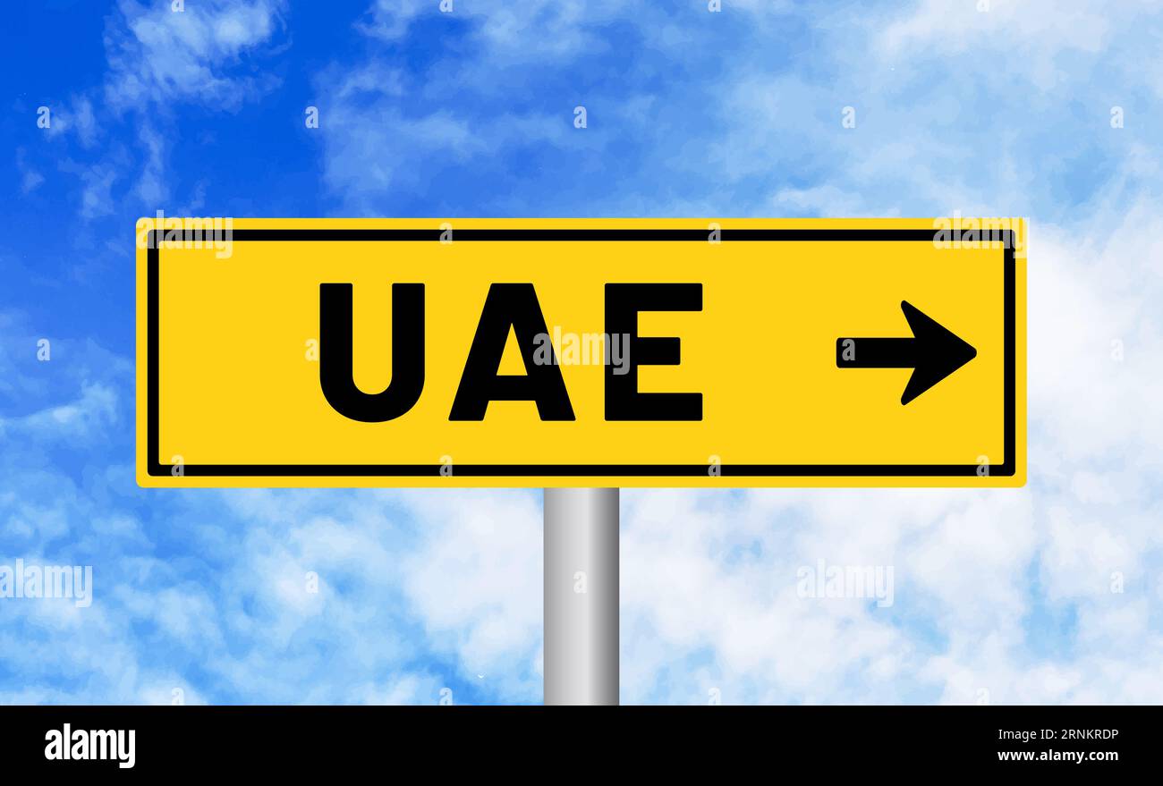 Uae road sign hi-res stock photography and images - Alamy