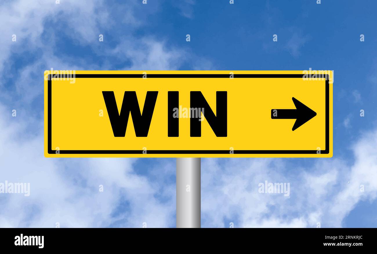 You win road sign hi-res stock photography and images - Alamy