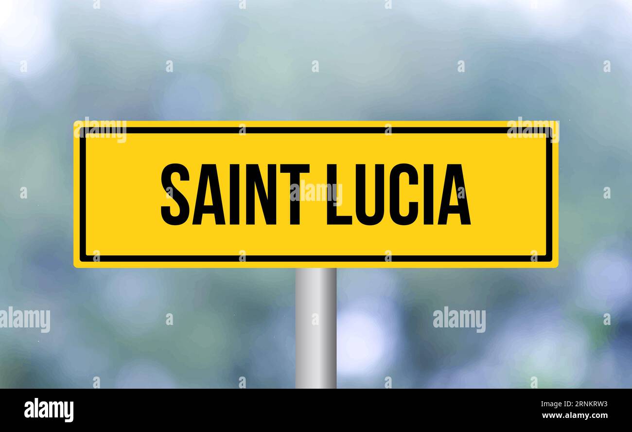 Saint lucia road sign hi-res stock photography and images - Alamy