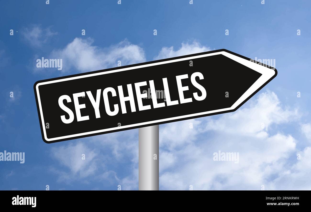 Seychelles road sign hi-res stock photography and images - Alamy