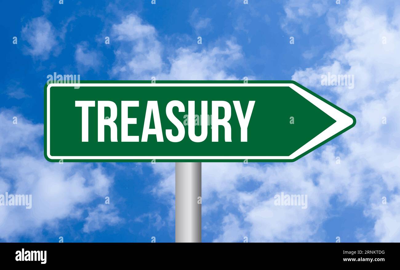 Treasury road sign hi-res stock photography and images - Alamy