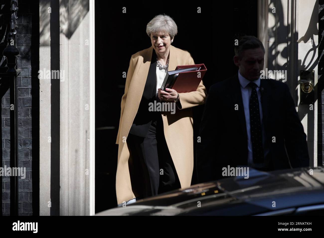 (170419) -- LONDON, April 19, 2017 -- British Prime Minister Theresa ...