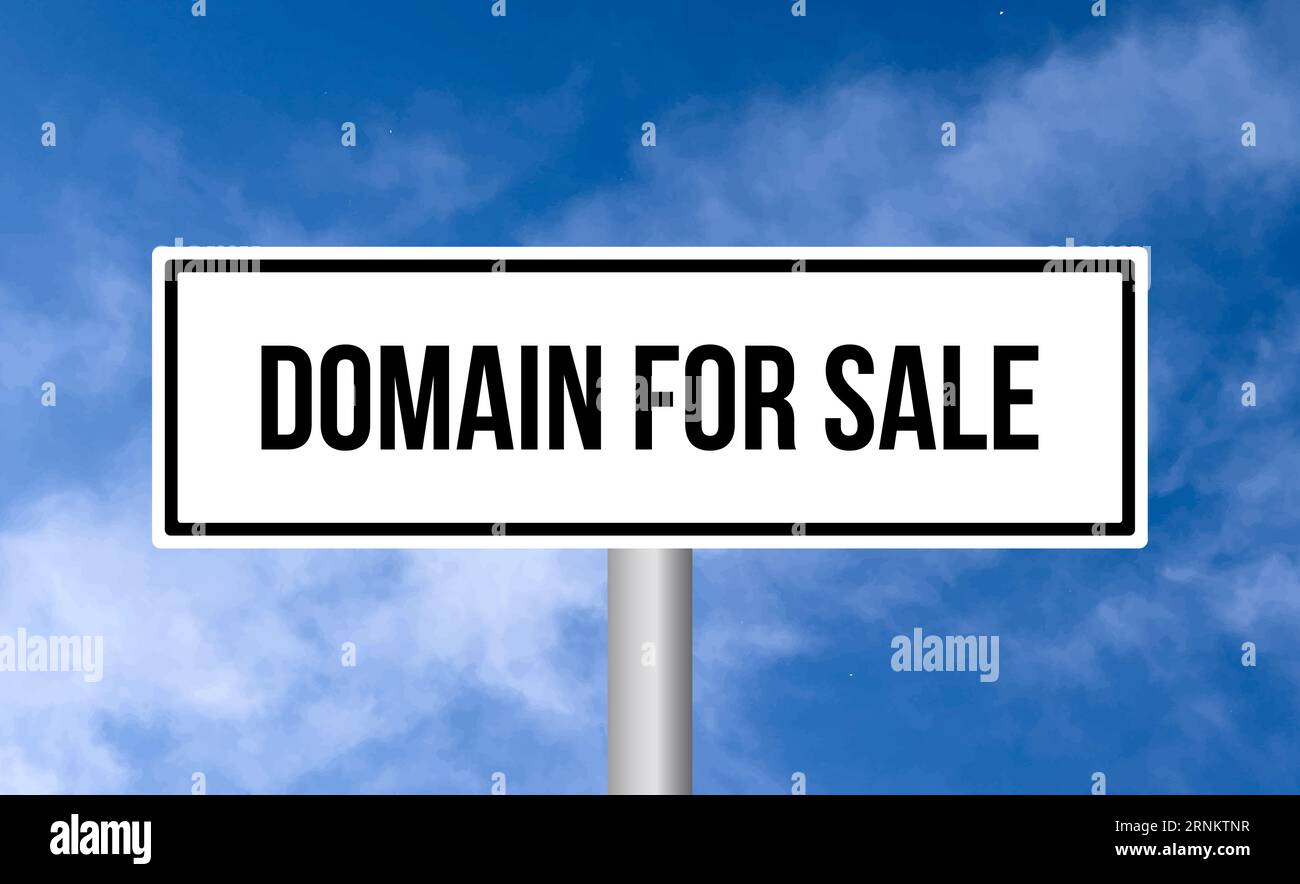 Domain for sale road sign hi-res stock photography and images - Alamy
