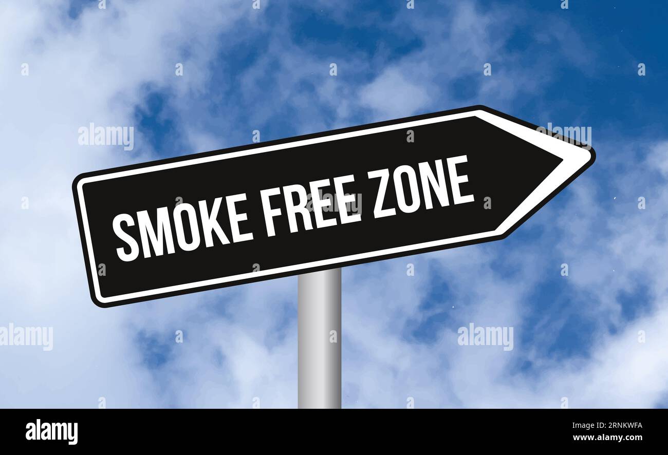 Smoke free zone road sign hi-res stock photography and images - Alamy