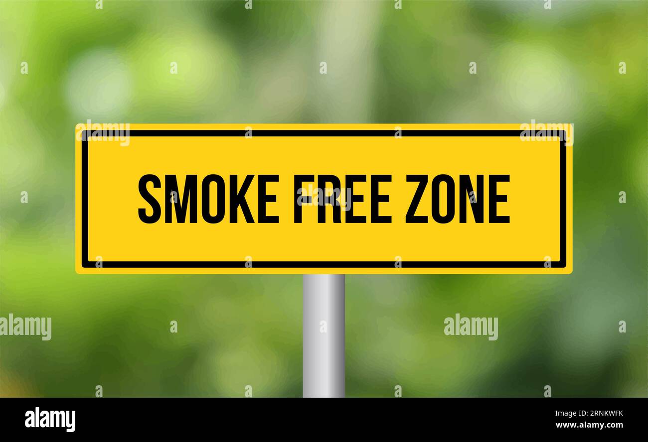 Smoke free zone road sign hi-res stock photography and images - Alamy