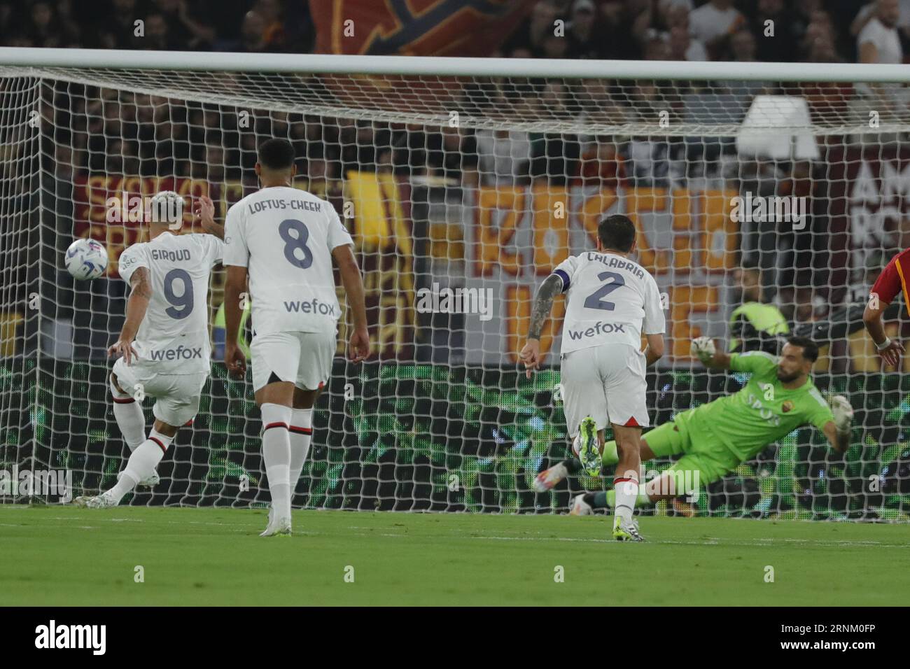 Rome, Italy. 01st Sep, 2023. Olivier Giroud of Milan scores on penalty ...