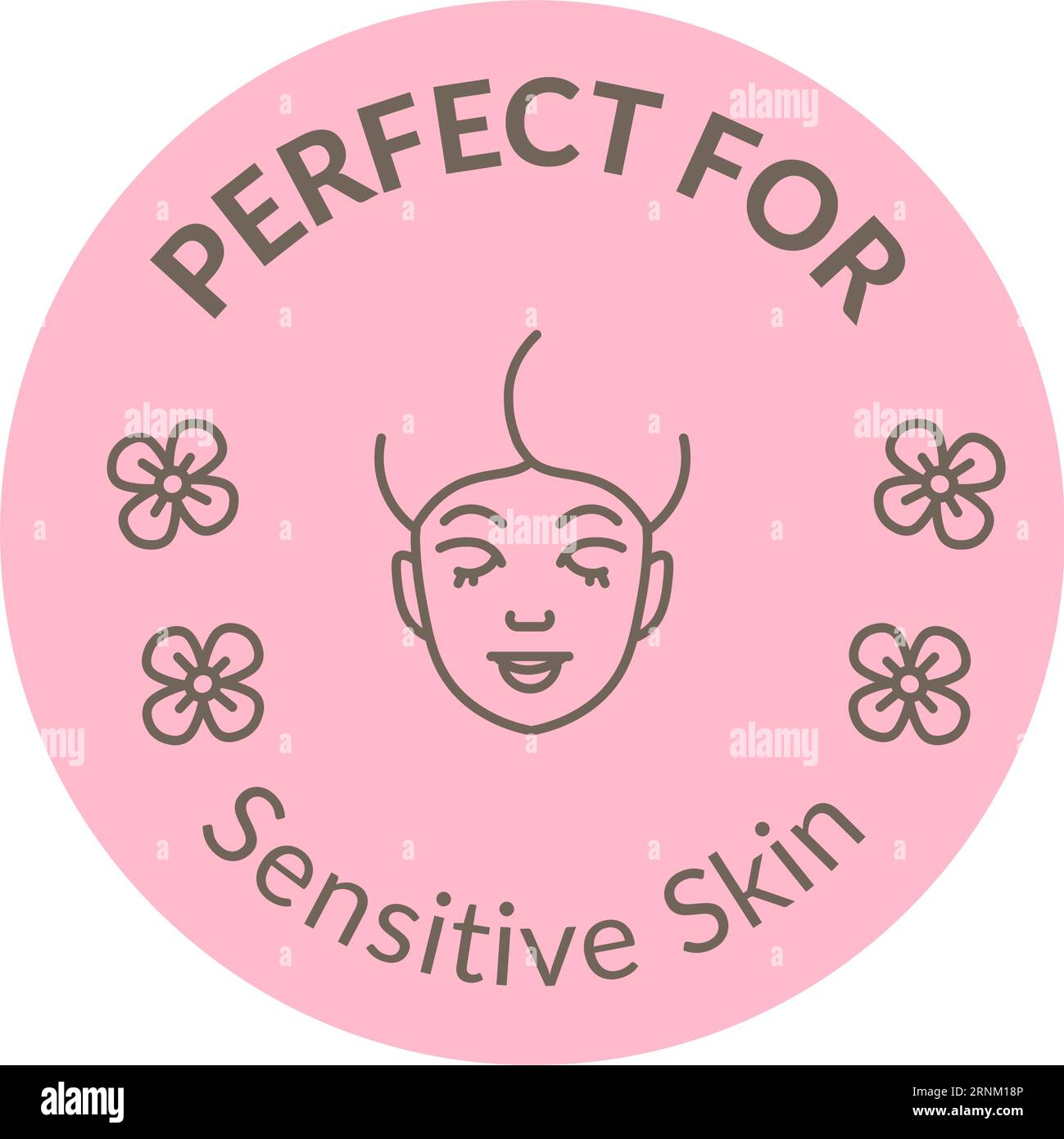 Perfect for sensitive skin, label for cosmetics Stock Vector Image ...