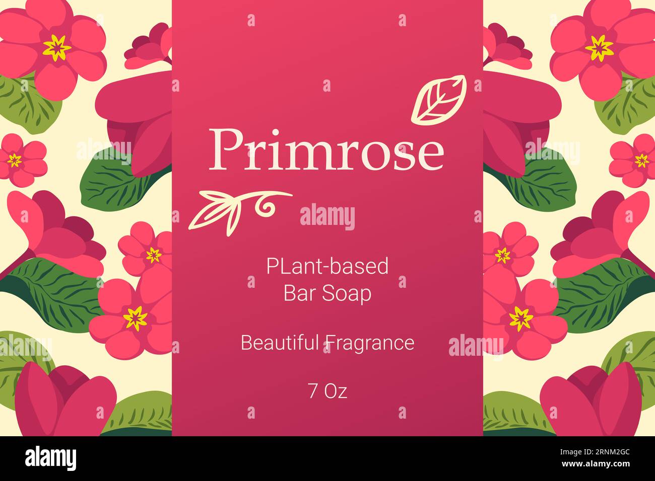 Primrose plant based bar soap, fragrance vector Stock Vector Image ...