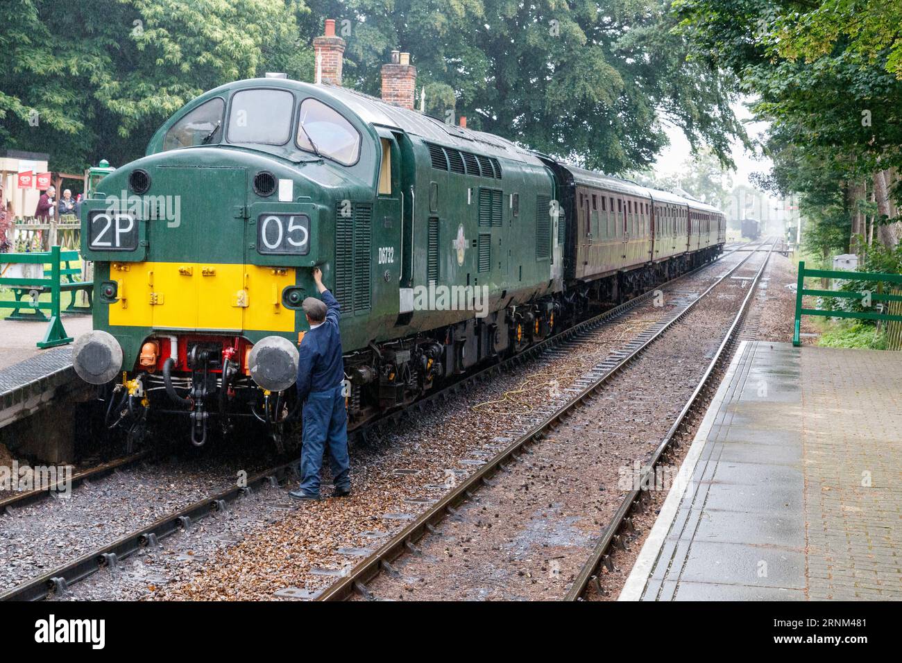 A diesel train D6732 of the North Norfolk Railway at Holt Stock Photo ...