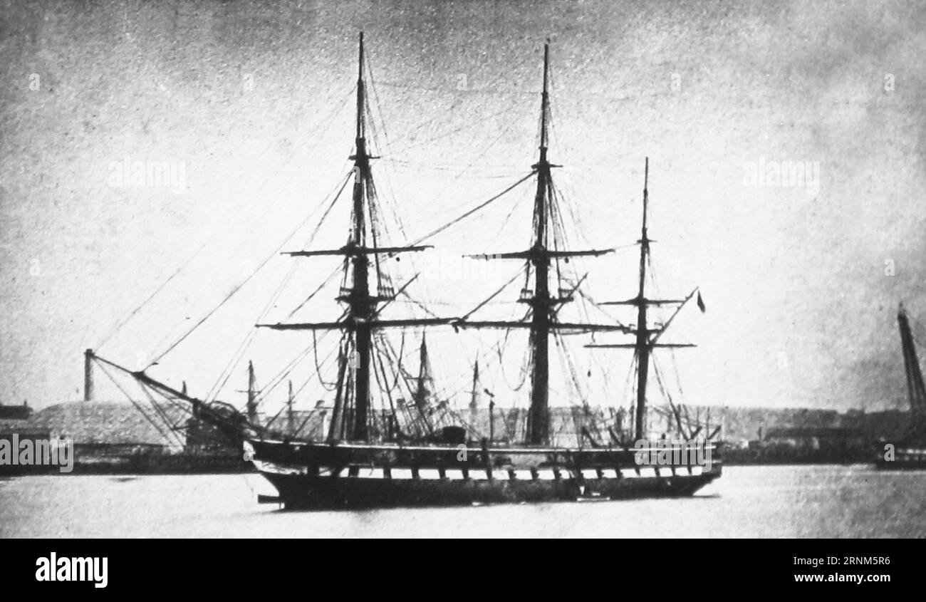HMS Severn, Royal Navy in 1865 Stock Photo - Alamy