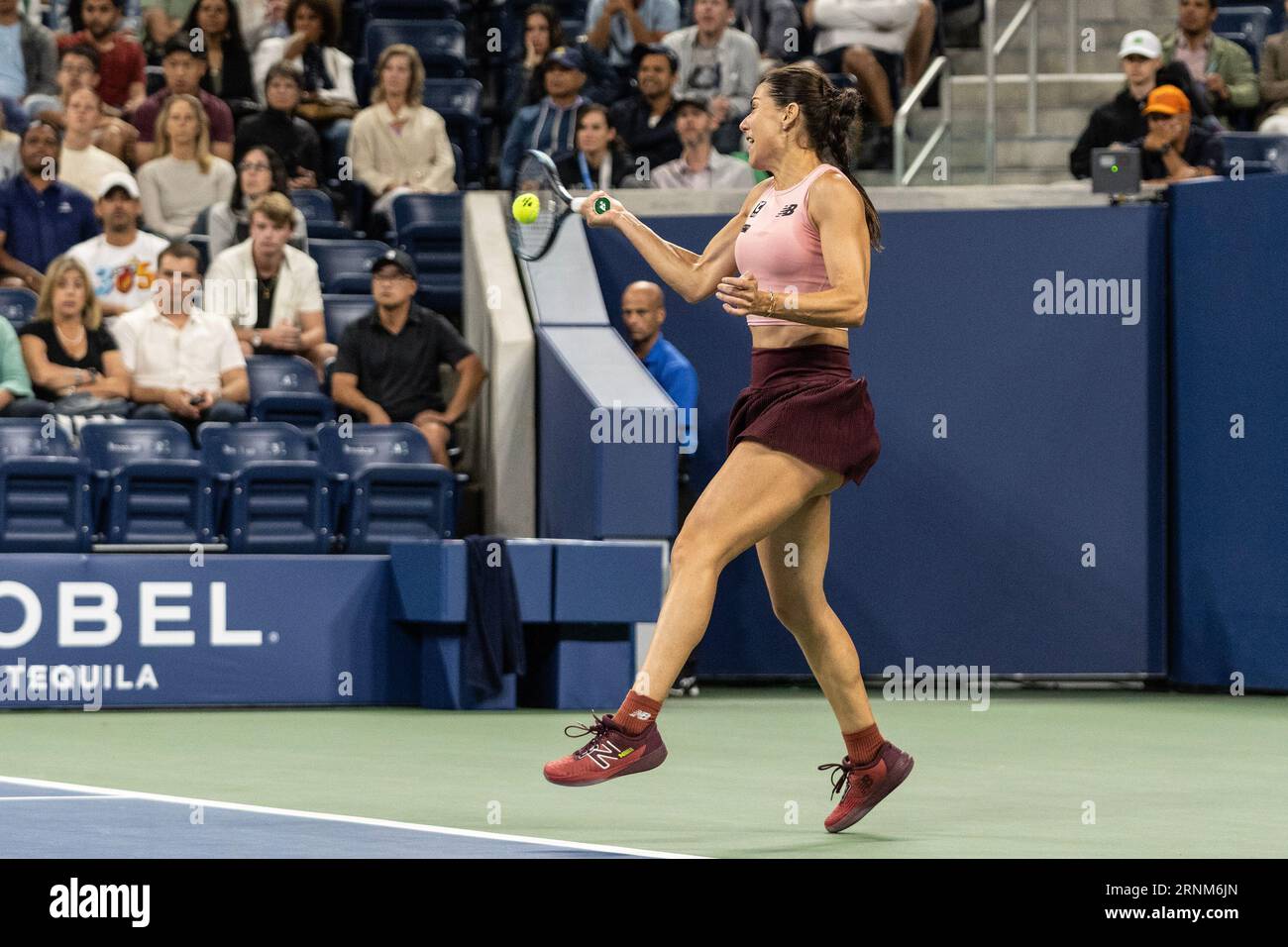 New York, USA. 01st Sep, 2023. Sorana Cirstea of Romania returns ball ...