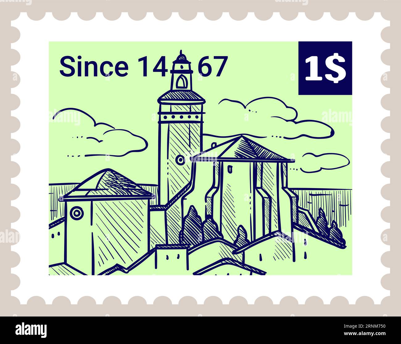 Barcelona cityscape view Stock Vector Images - Alamy