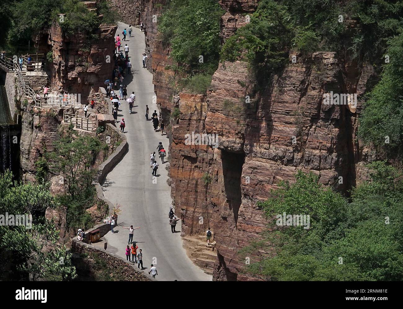 Cliff road in guoliang village hi-res stock photography and images - Alamy
