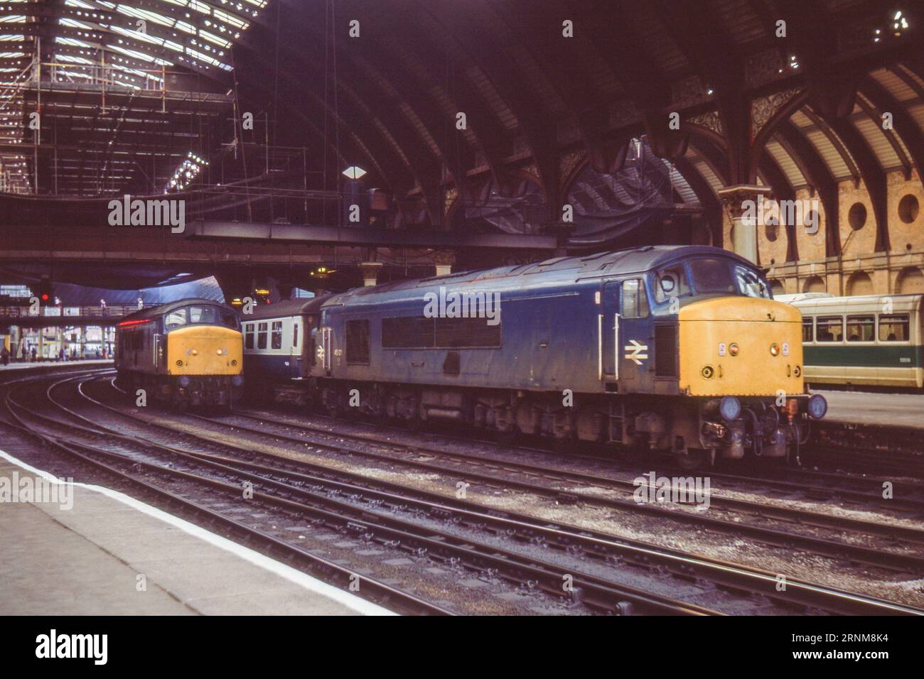 1980's Passenger Train and locomotives Stock Photo - Alamy