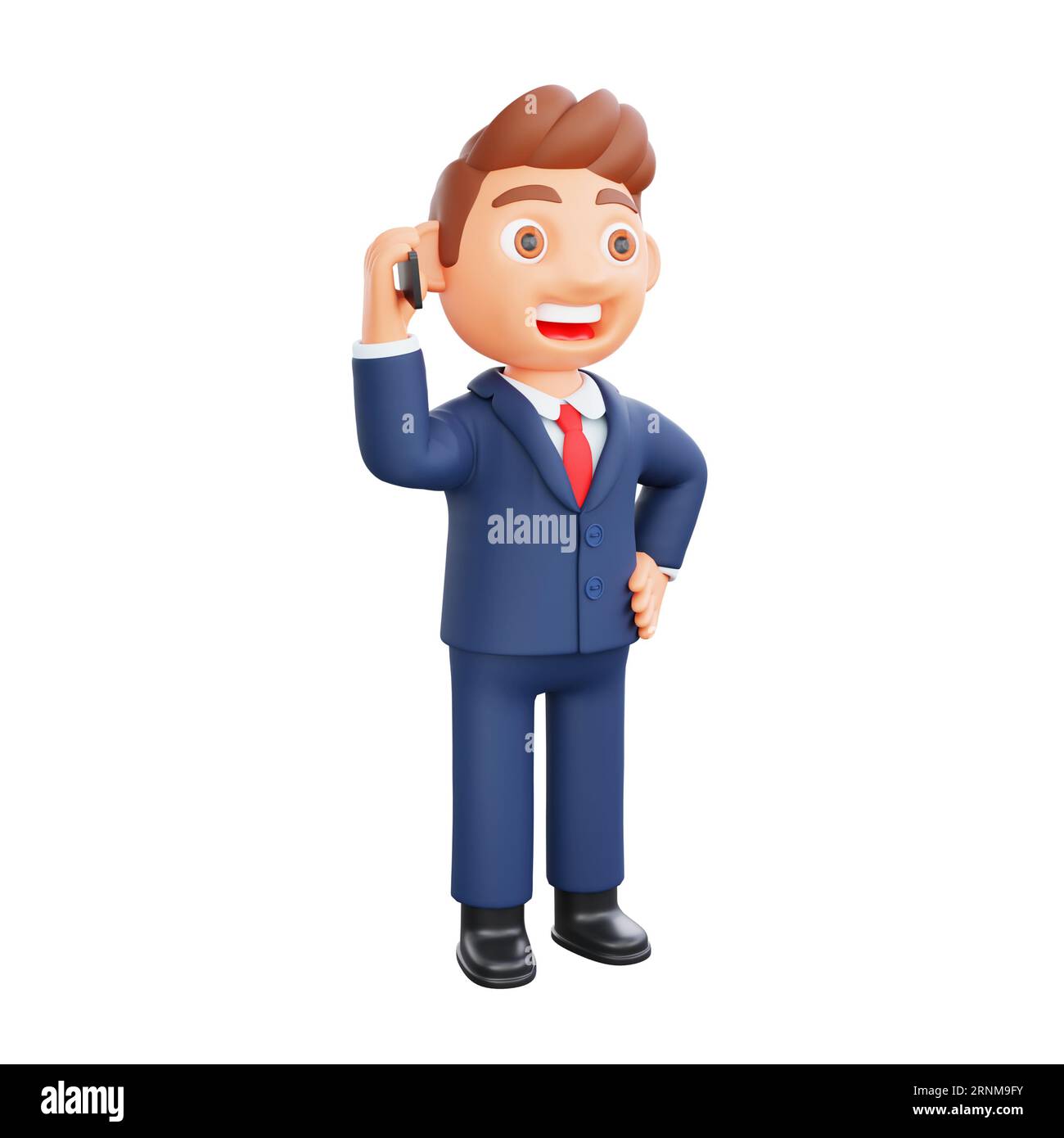3d businessman character manager in different poses and business ...