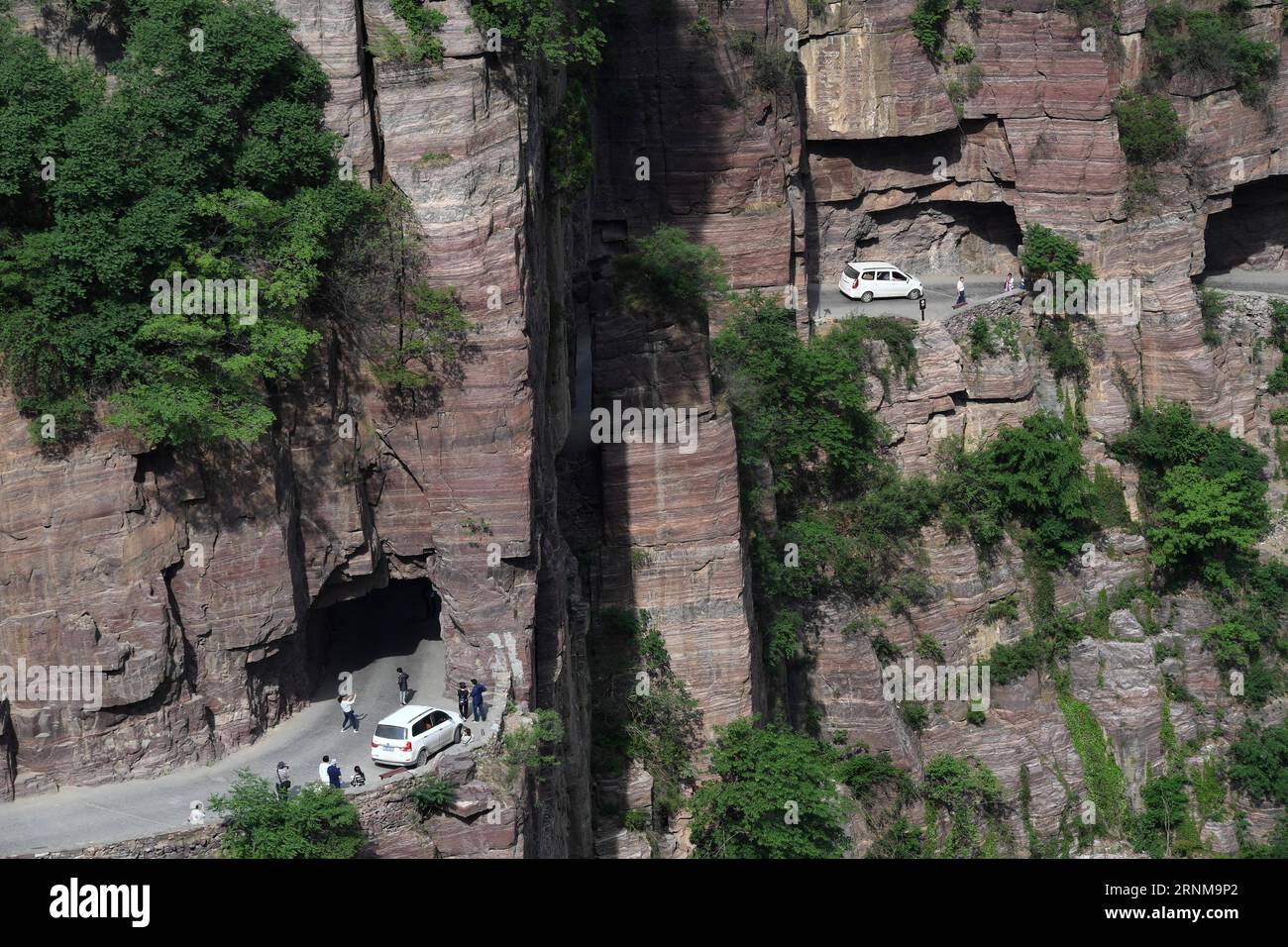 Cliff road in guoliang village hi-res stock photography and images - Alamy